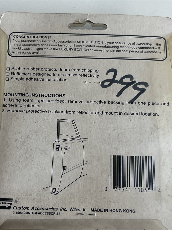 Luxury Edition Reflective Door Guards 11035 Car Scratch Protector 2pc ...