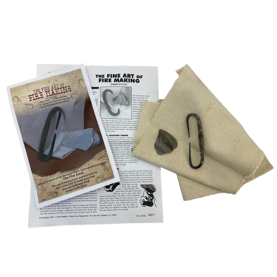 Fire Making Flint and Steel Set - Survival Gear - Primitive Fire ...