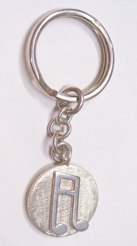 PORTACHIAVI con NOTA MUSICALE in Argento 925 - croma - musica - note ...
