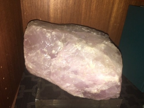 Very large Pink Quartz Rock-35 lbs approximate on lucite base | eBay