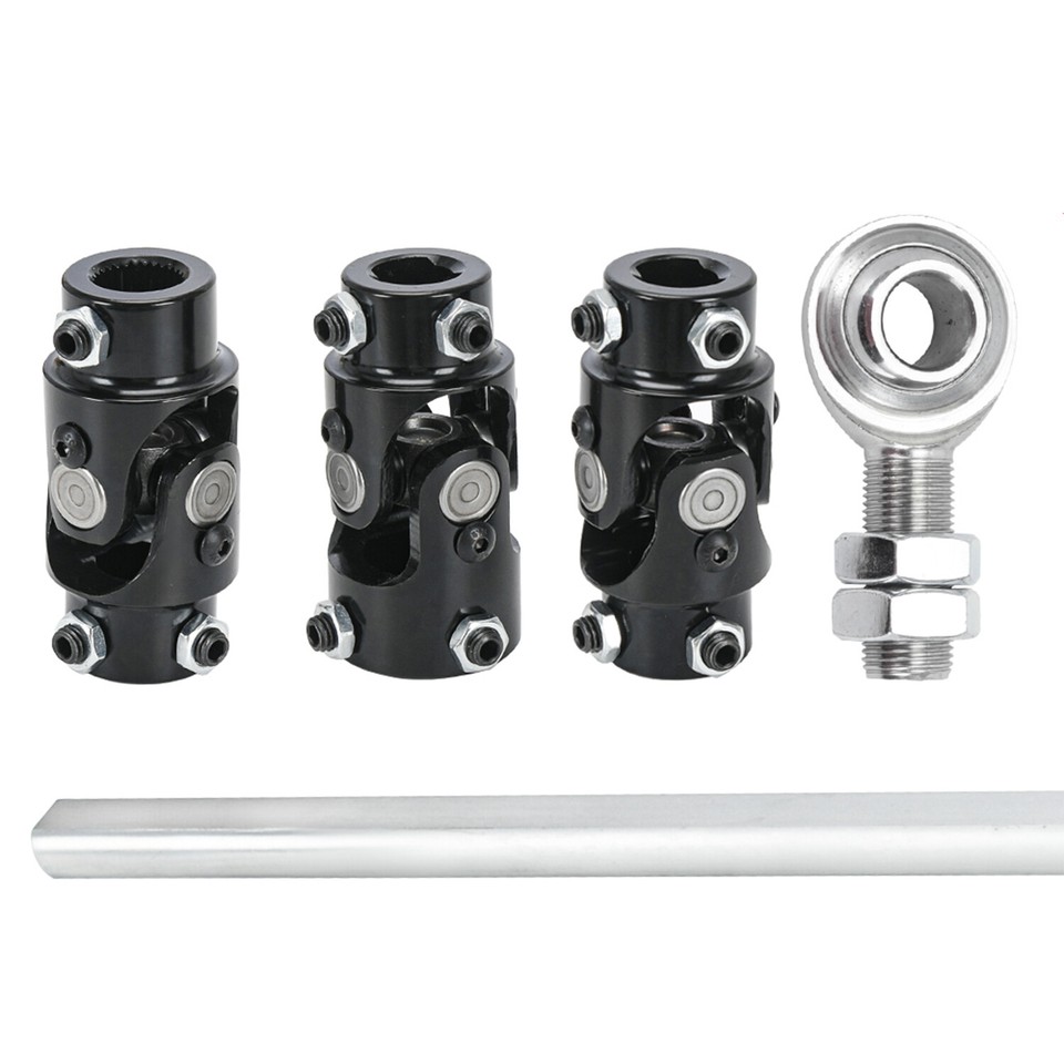 36" Steel Steering Shaft + 3/4" Support Bearing GM Steering Box Black U ...