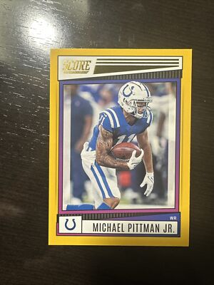 2022 Panini Score Gold Parallel #9 Michael Pitman Jr Indianapolis Colts ...