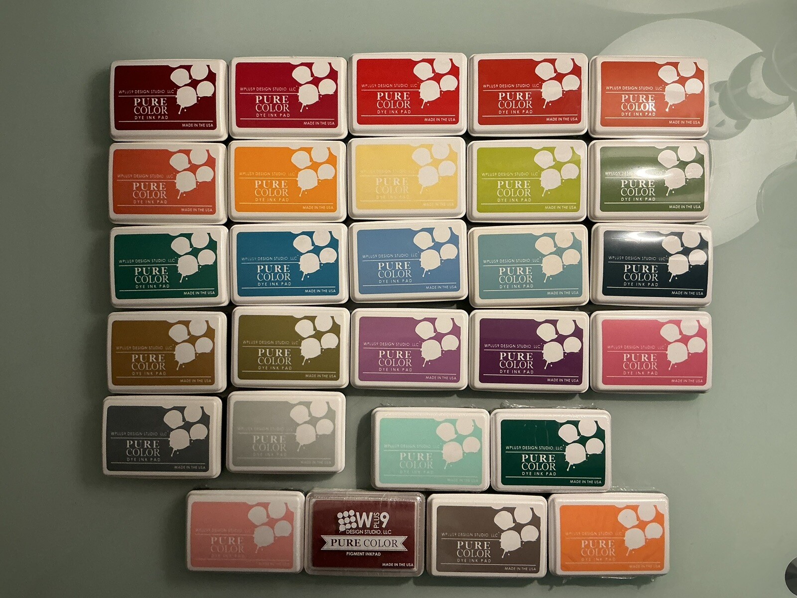 Lot of 28 WPLUS9 Design Studio Pure Color Dye Ink Pads: 22 Used, 6 New ...