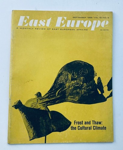 VTG East Europe Magazine September 1966 Vol 15 #9 The Cultural Climate ...