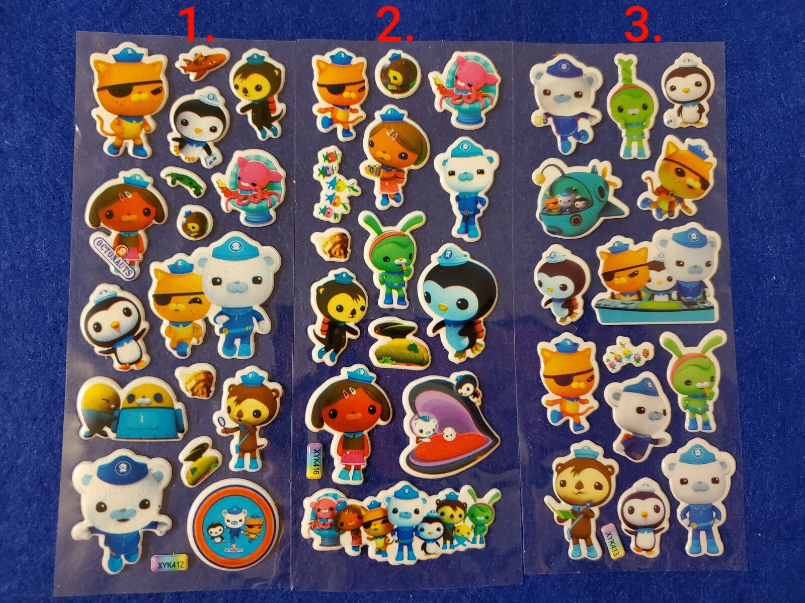 Puffy Stickers Octonauts *** All 3 sheet *** | eBay