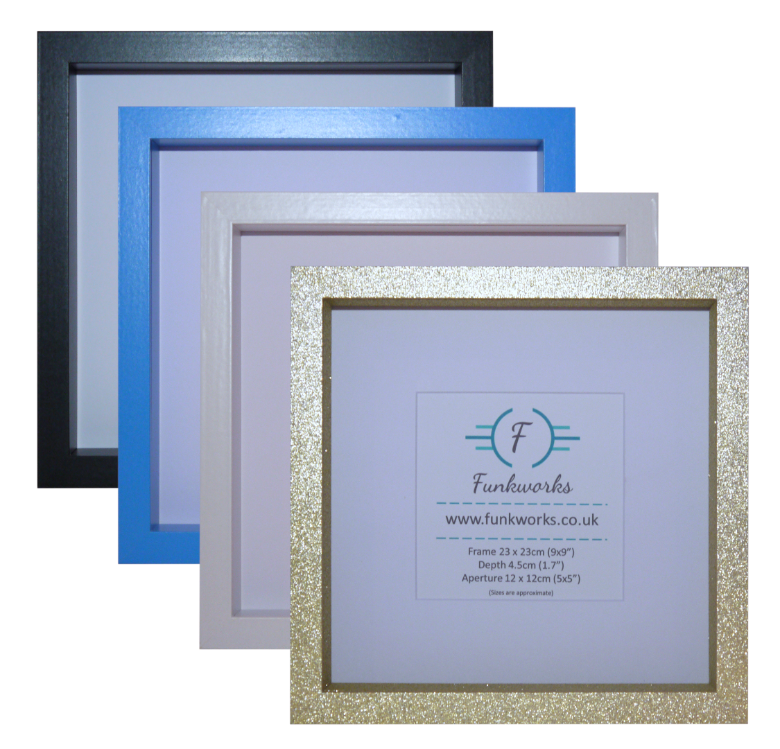 Deep Photo Frame Picture Display Square Box 3D 23x23cm 9x9in Like RIBBA ...