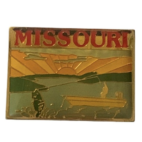 Vintage Missouri Fishing Scenic Travel Souvenir Pin | eBay