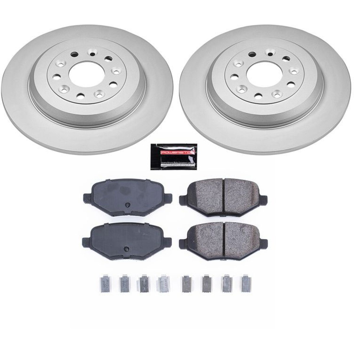 CRK8846 Powerstop Brake Disc and Pad Kits 2-Wheel Set Rear for Lincoln ...