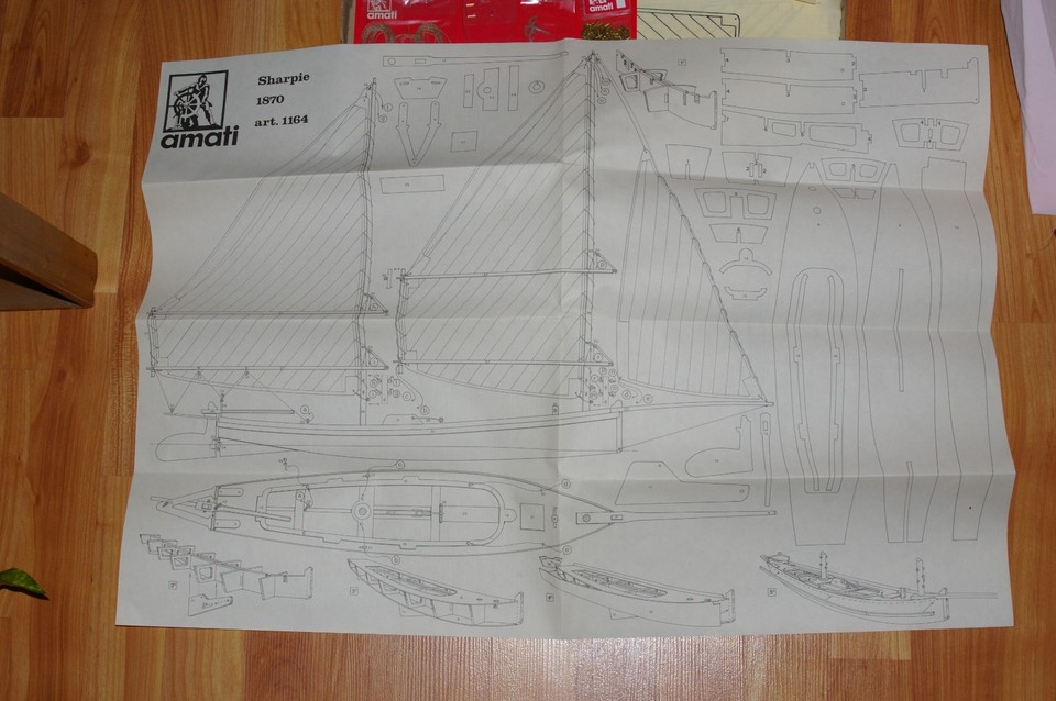 Vintage Amati 1870 Sharpie Ship/Boat Wood Model Kit Not Started | eBay