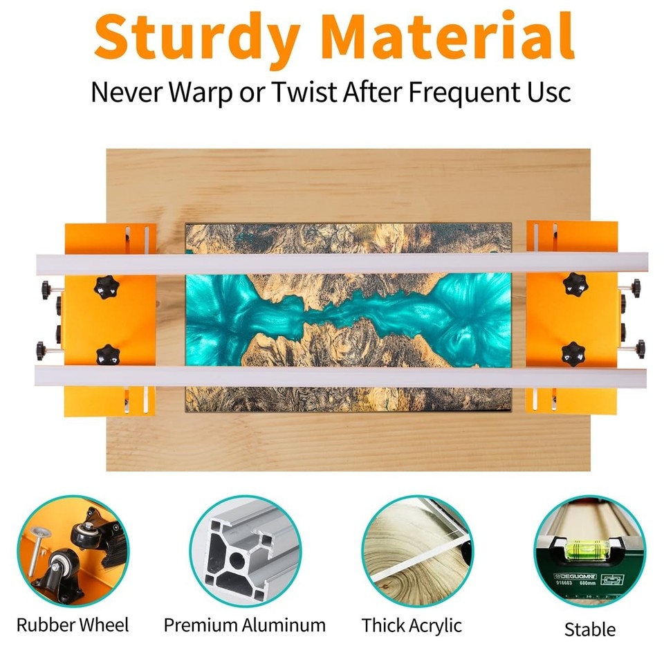 Router Sled, Slab Flattening Jig, 58 inches Router Sled for Flattening ...