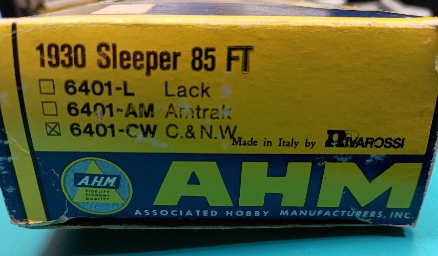 AHM / RIVAROSSI HO PASSENGER CHICAGO NORTH WESTERN 85' PULLMAN SLEEPER ...