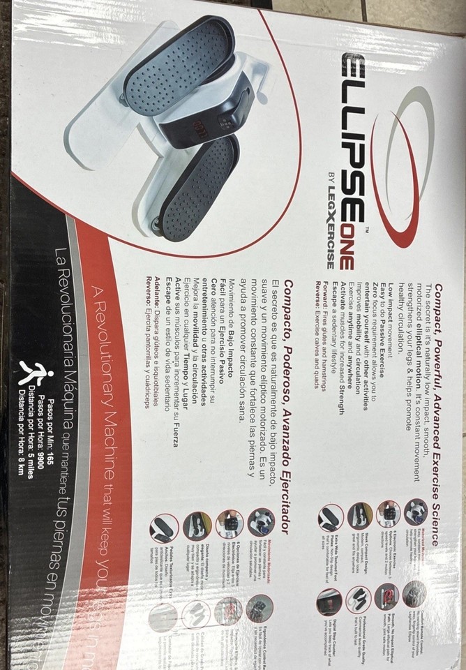 Ellipse One by LegXercise Elliptical Leg Exerciser Under Desk OPEN BOX ...