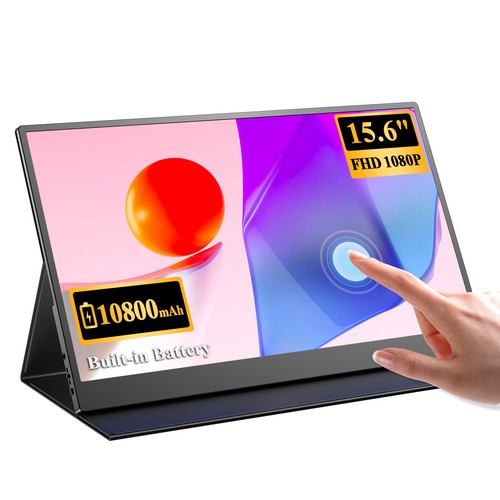 Touch Screen 1080P Portable Monitor 15.6" FHD Extend HDR Display with ...