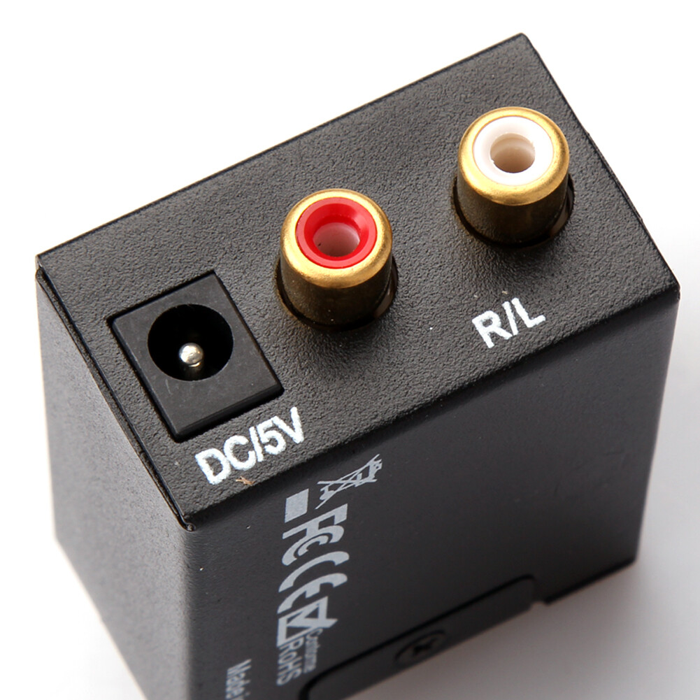Digital to Analog Audio Converter Optical Coaxial Toslink Adapter RCA ...