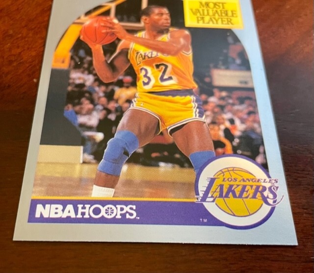 1990 Earvin Magic Johnson NBA Hoops Rare Basketball Card #157- MVP- LA ...