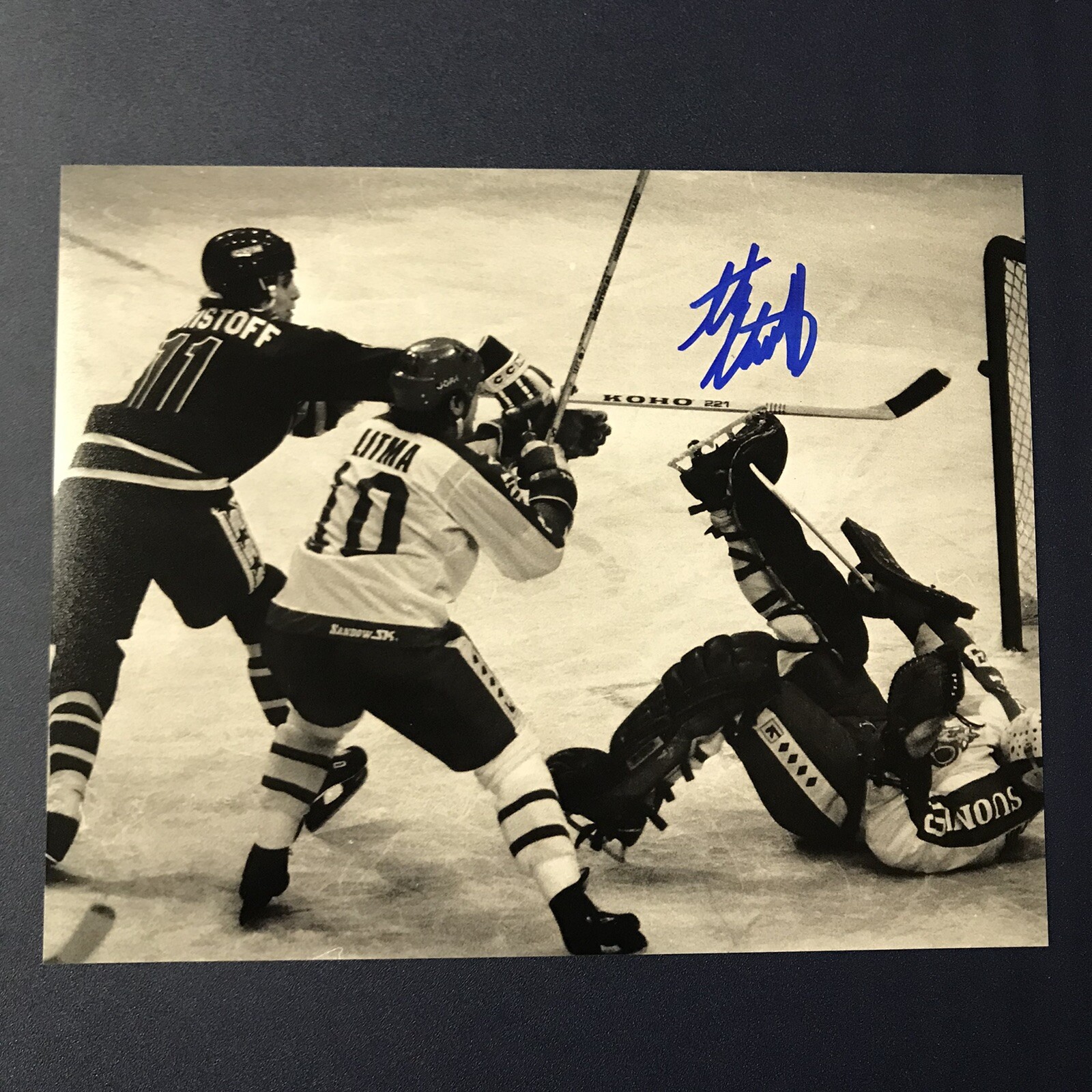 STEVE CHRISTOFF SIGNED 8x10 PHOTO USA OLYMPICS HOCKEY AUTOGRAPH MIRACLE ...