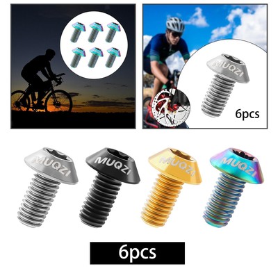 6Pcs Bike Disc Brake Rotor Bolts Titanium Bicycle Disc Brake Rotor ...