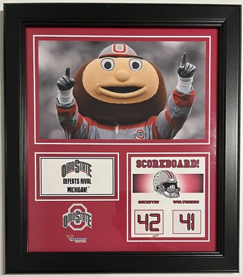 Ohio State Buckeyes vs Michigan Wolverines Scoreboard Poster Framed | eBay