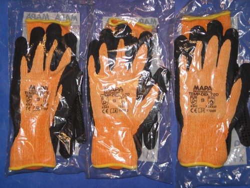 MAPA PROFESSIONNEL TEMP-DEX 720 3-PR SIZE 9 NITRILE HEAT RESISTANT ...