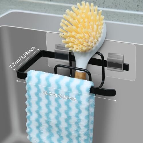 Sponge Holder for Kitchen Sink, Dish Cloth Sponge Hanger, 2 in 1 ...