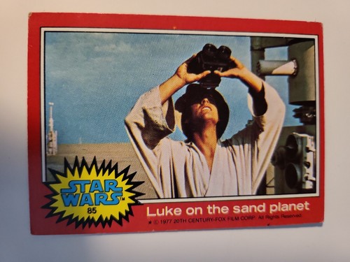 1977 Topps Star Wars Series 2 red Card #85 Luke sand planet.. | eBay