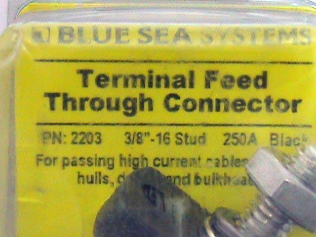 Blue Sea Systems Terminal Feed Through Connector 2203 3/8"- 16 Stud ...