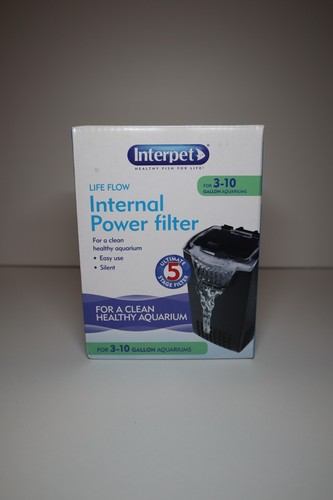 NEW Interpet Life Flow Internal Power Filter for 3-10 Gallon Aquariums ...