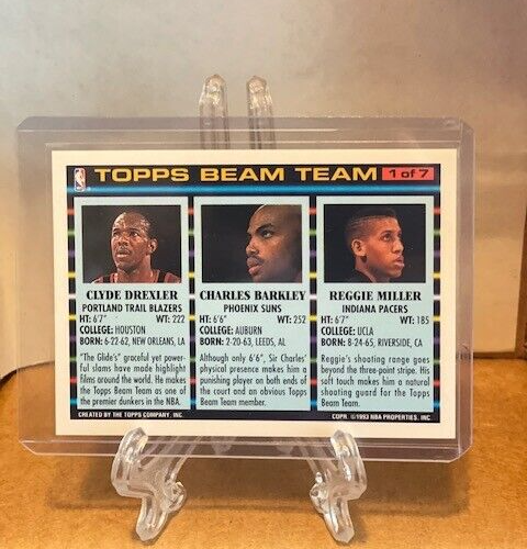 1993 Topps Beam Team Charles Barkley / Clyde Drexler / Reggie Miller #1 ...