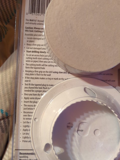 Drywall Repair Kit with Tapered Hole Saw & 2 Drywall Plugs ALLWAY WEK2 ...