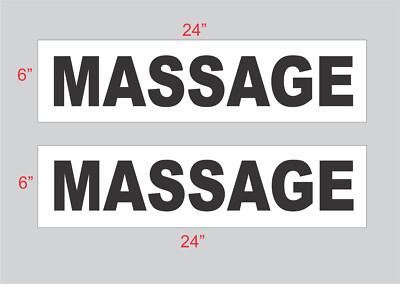 MASSAGE Black 6"x24" REAL ESTATE RIDER SIGNS Buy 1 Get 1 FREE 2 Sided ...