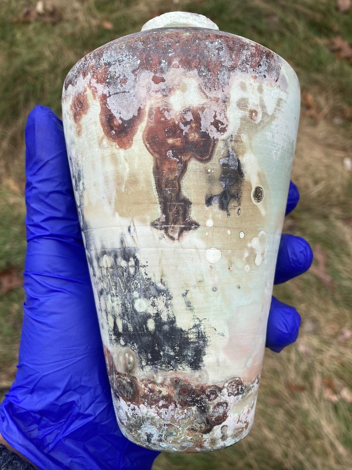 Original Tim Scull Ceramic Raku Pottery Vessel-Amphora-Canton Clay ...