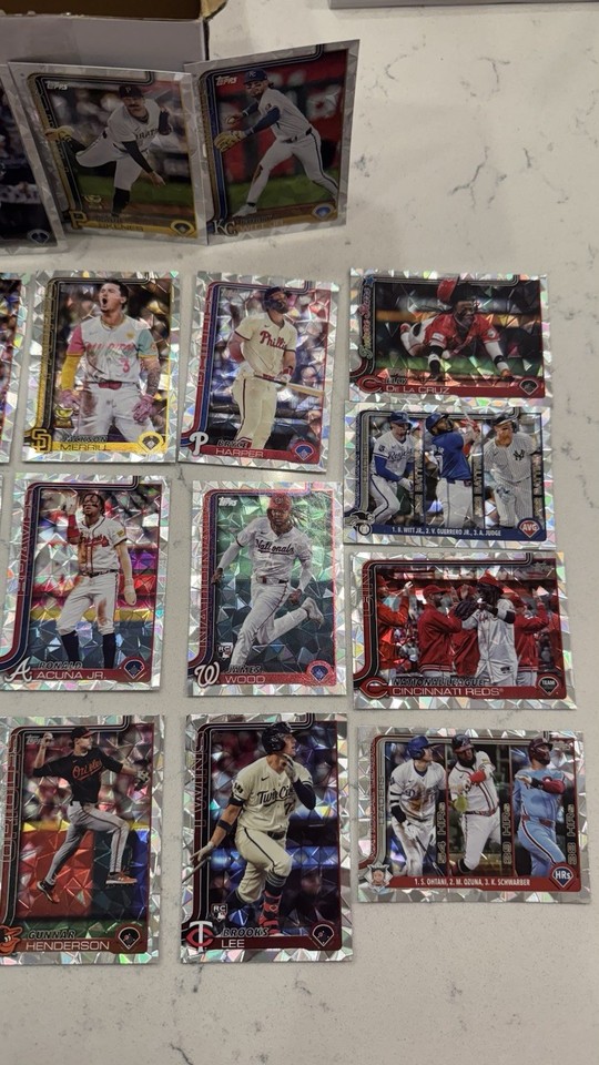 2025 Topps Series 1 Diamante Foil Parallel Lot Of 296 Cards! NO DUPES ...