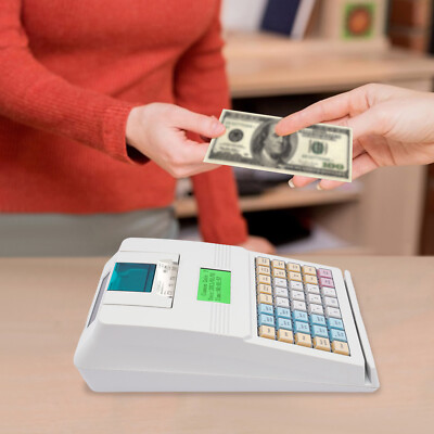 Electronic EPOS System Cash Register 40 Keys Casher Till LED Display ...