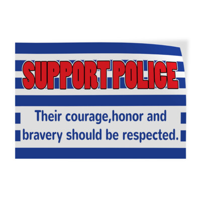 Decal Stickers Support The Police Advertising Printing Vinyl Store Sign ...