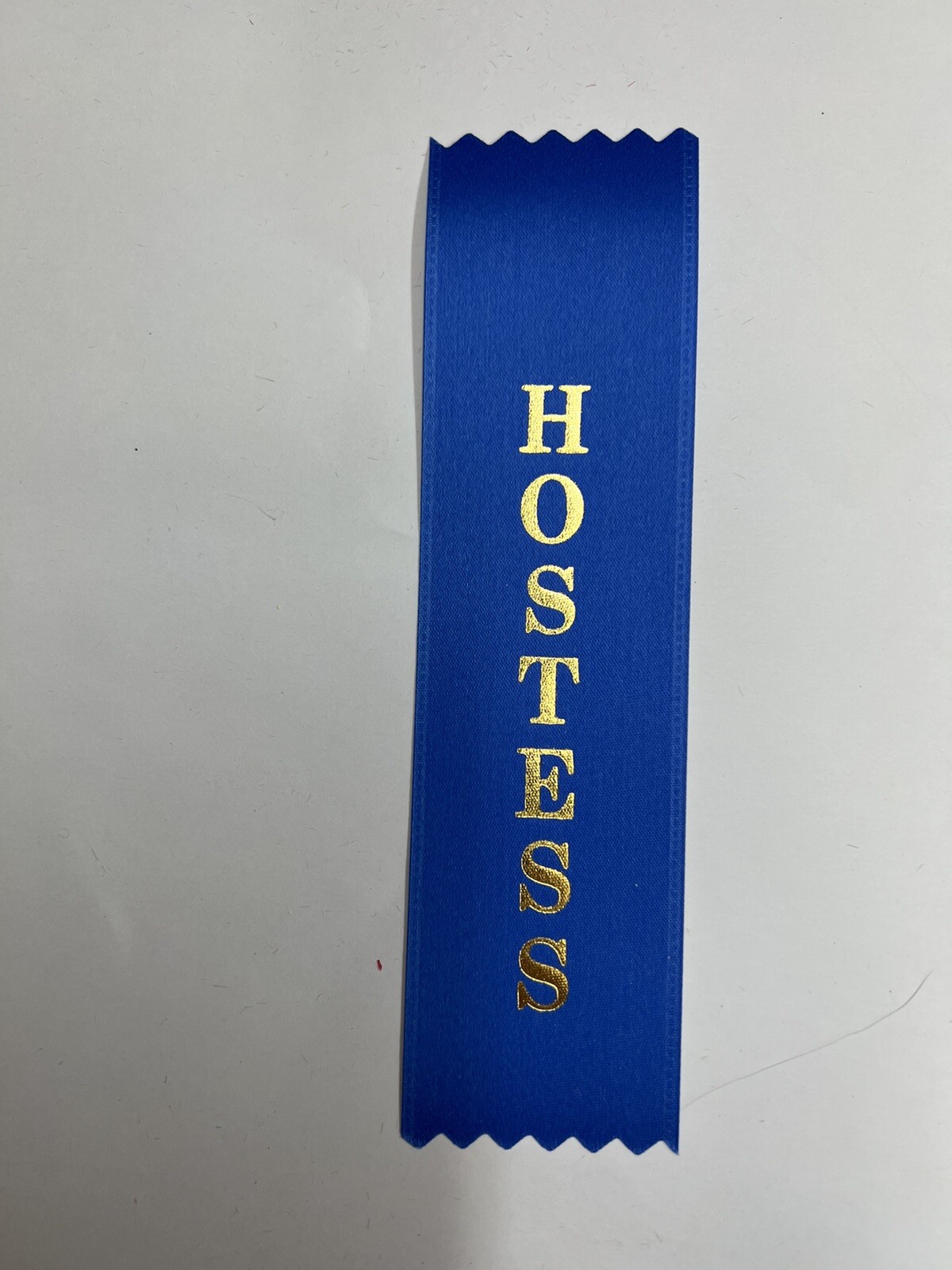 Trade Show Convention Title Ribbon HOSTESS 1 5/8” X 6” Blue Pkg of 25 ...