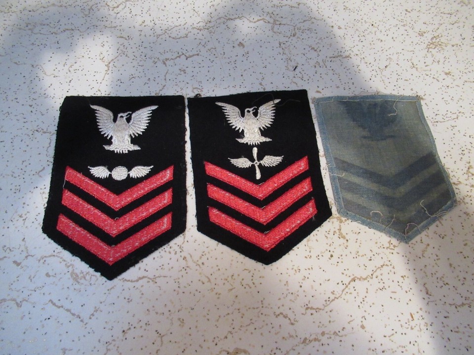 Three old Navy shoulder patches 1st class Petty Officer | eBay