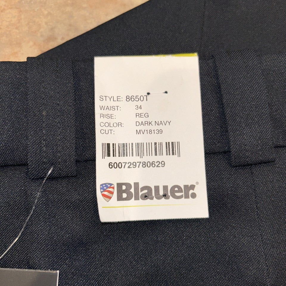 Blauer Mens 4-Pocket Polyester Uniform Pants Navy Blue 34X30 NWT 8650T ...