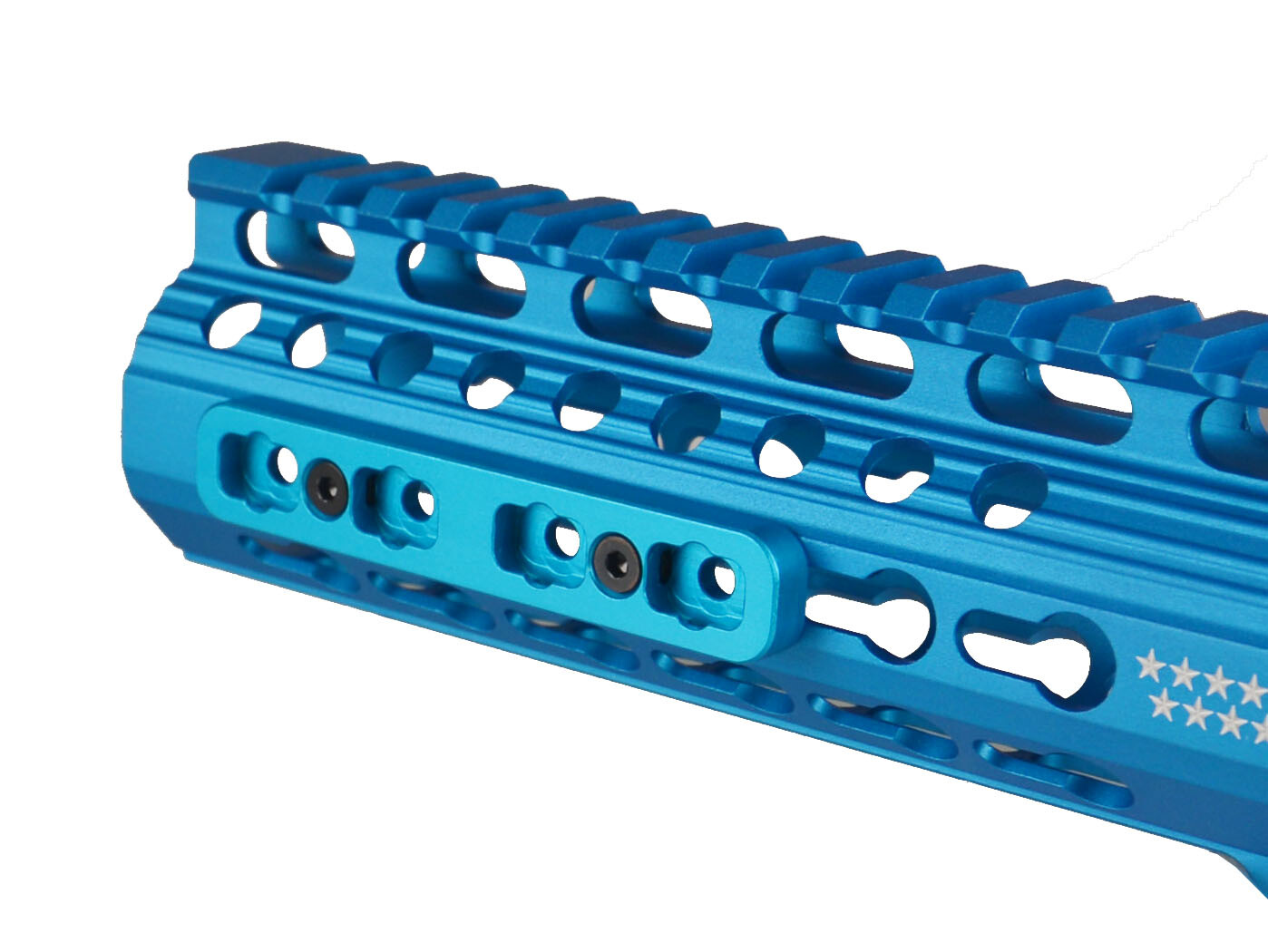 4" Blue Anodized KeyMod to M-LOK Rail Section Converter Adapter US ...