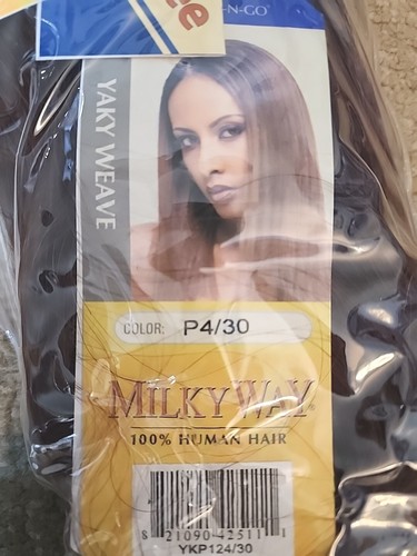Milky Way 100% Human Hair Yaky Weave 12" P4/30 | eBay