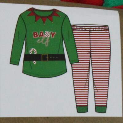 LILY-DAN MERRY CHRISTMAS FAMILY BABY ELF PAJAMAS SZ 12-18 MONTHS EURO ...