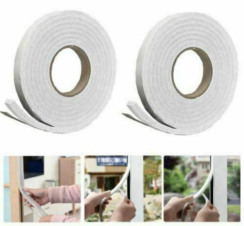 2 x4.5m Foam Draft Excluder Tape Seal For Doors Windows Weather Strip ...