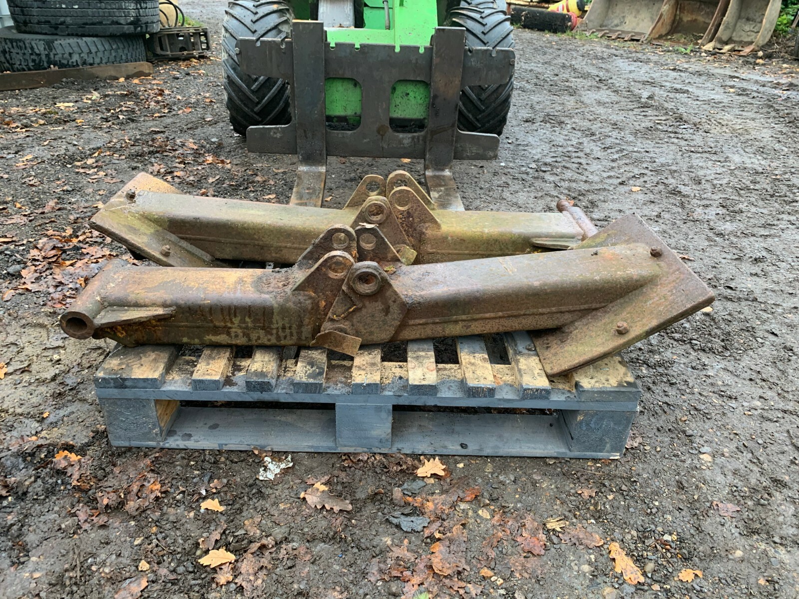 Pair of backhoe stability legs - like crane legs / timber forwarder ...