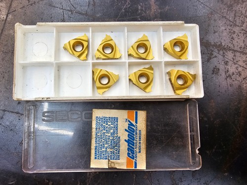 Qty 7 Seco 16NR 12UN 16NR12UN 25672 CP30 Carbide Laydown Threading ...