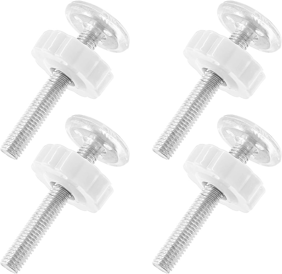 4 Pack Baby Gate Threaded Spindle Rod M10 (10mm) Screw M10, White ...