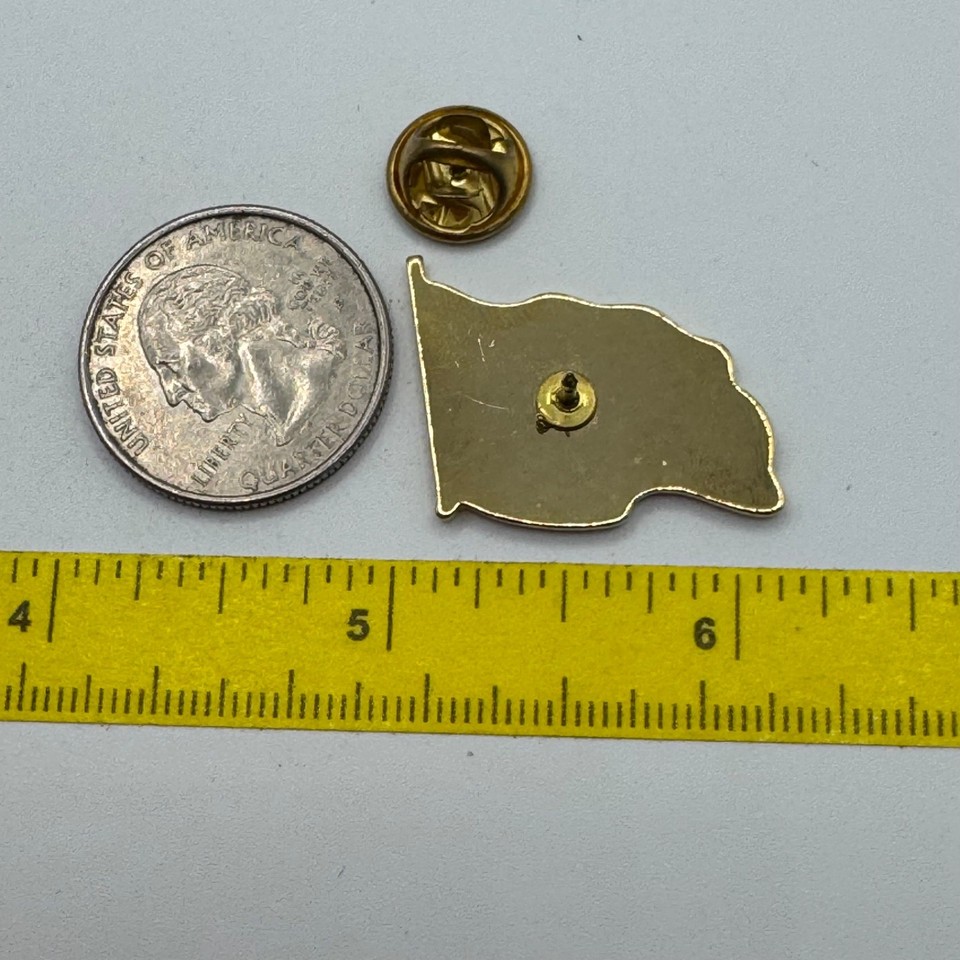 Vintage Burger King Flag Logo Enamel Lapel Pin Red White Blue Waving US ...