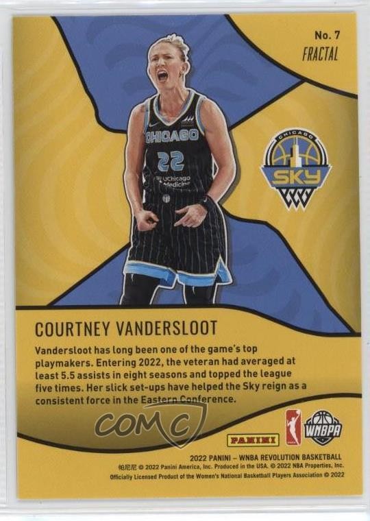 2022 Panini Revolution WNBA Shock Wave Fractal Courtney Vandersloot #7 ...