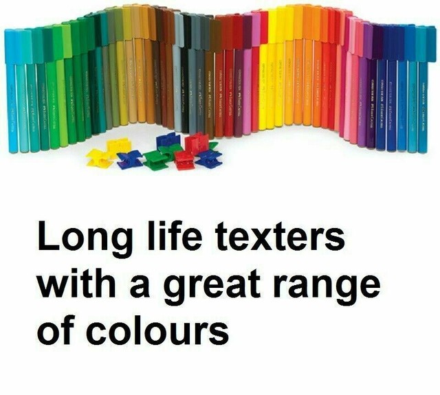 Faber Castell 48 Pack Kids Texter Connector Pen Cube Art Drawing Texta ...