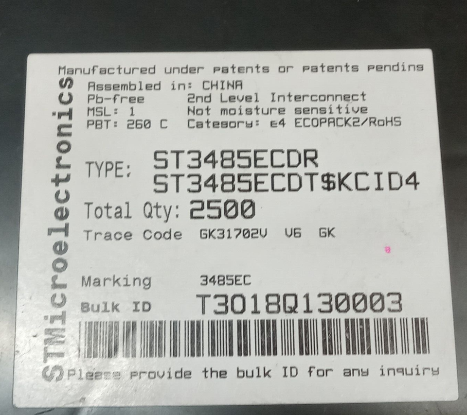 (1 PC) ST3485ECDR IC TRANSCEIVER HALF 1/1 8SO | eBay