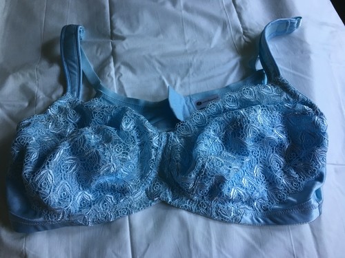 Enchanted Blue Lace Stylish Bra Sexy Women Size 44D Modern Fit RN#72882 ...