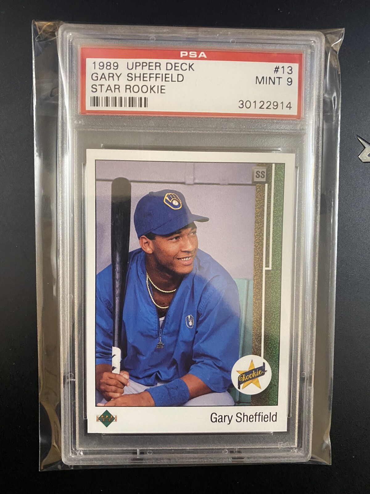 1989 Upper Deck Gary Sheffield Star Rookie Card #13!! Graded PSA Mint 9 ...
